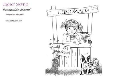 Lemonade Stand Digital Stamp - CUP306751_866 | Craftsuprint