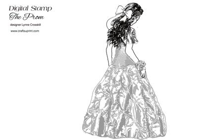 The Prom Digital Stamp - CUP306918_866 | Craftsuprint