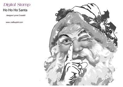 Ho Ho Ho Santa Digital Stamp - CUP379845_866 | Craftsuprint