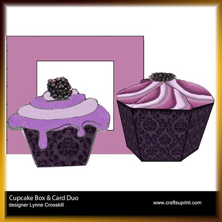 Blackberry Cupcake Gift Box, Card & Matching Envelope - CUP413414_866 ...