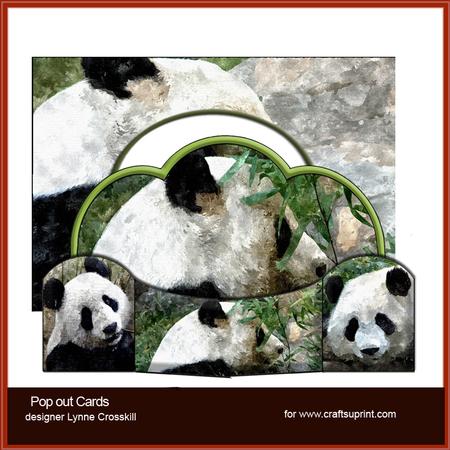 Panda Bear Pop Out Card & Envelope - CUP417375_866 | Craftsuprint