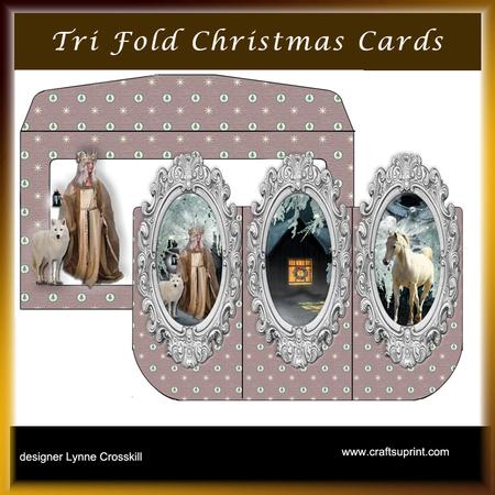 Winter Night 3D Tri-fold Card & Envelope - CUP485157_866 | Craftsuprint