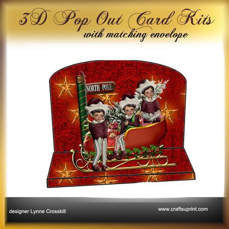 North Pole 3D Pop Out Card Kit - CUP586485_866 | Craftsuprint