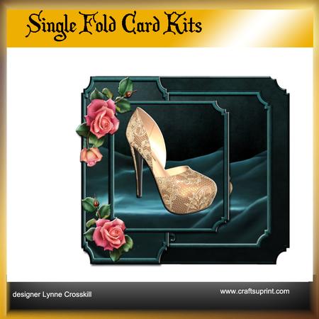 Golden Shoe Single Fold Card - CUP647087_866 | Craftsuprint