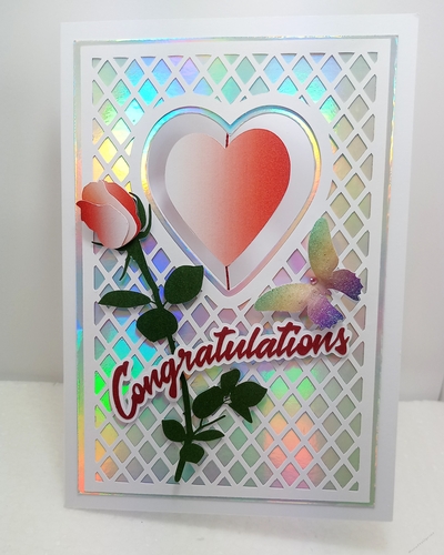 Swivel heart congratulations card - CUP1182506_1577 | Craftsuprint