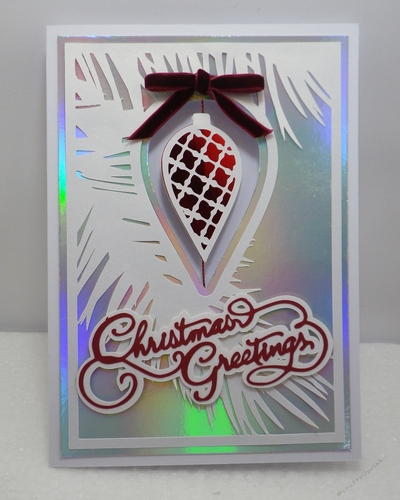 Swivel bauble Christmas greetings card - CUP1182955_1577 | Craftsuprint