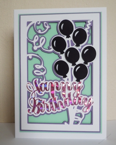 Birthday balloons topper - CUP1206873_1577 | Craftsuprint