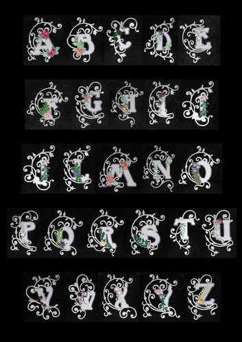 Embellished alphabet letters - CUP1211707_1577 | Craftsuprint