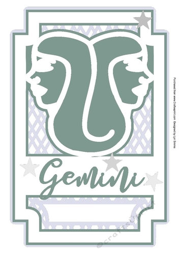 Gemini topper - CUP1335040_1577 | Craftsuprint