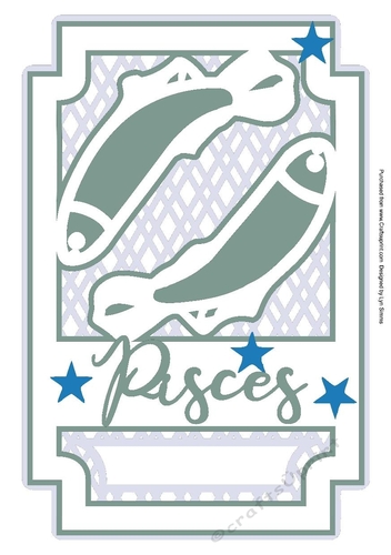 Pisces topper - CUP1335065_1577 | Craftsuprint