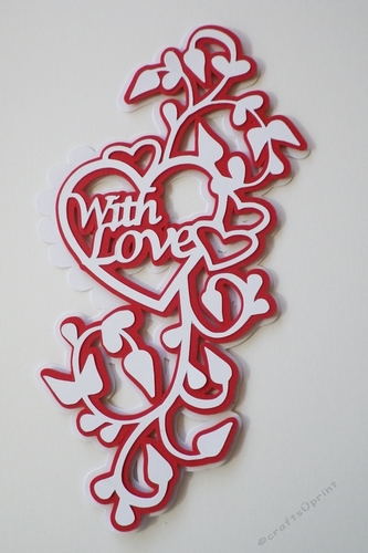 With Love Heart Topper - CUP695026_1577 | Craftsuprint