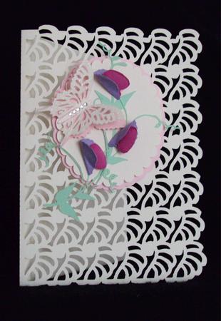 Lacy Card With Sweet Peas - CUP704694_1577 | Craftsuprint