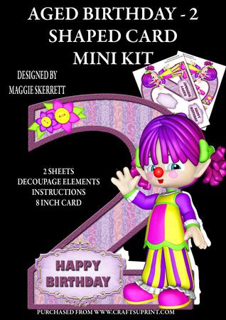 Age Birthday - Age 2 - Shaped Card - CUP596835_2120 | Craftsuprint