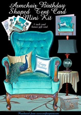 Blue Armchair Shaped Card Plus Gift Card - CUP623215_2120 | Craftsuprint