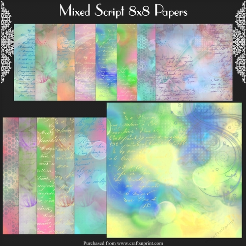 Mixed Script 8x8 Papers - CUP1100280_67282 | Craftsuprint
