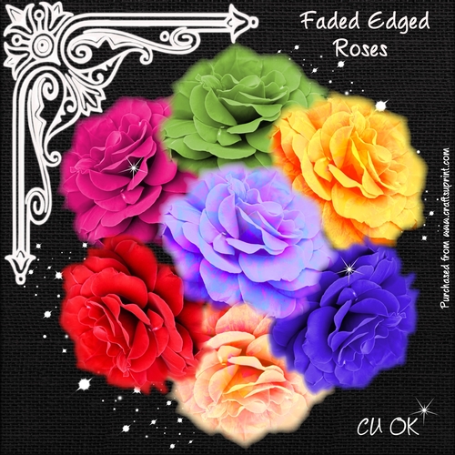 Faded Edged Roses - CUP844744_67282 | Craftsuprint