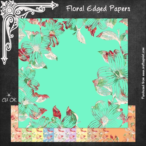 Floral Edged Papers - CUP848540_67282 | Craftsuprint