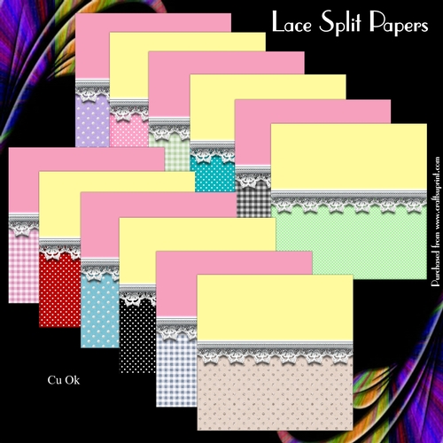 Lace Split Papers - CUP856448_67282 | Craftsuprint