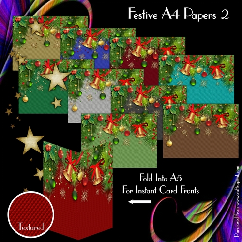 Festive A4 Papers 2 - CUP901211_67282 | Craftsuprint