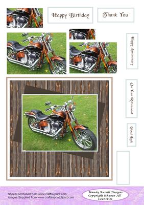 Large Square Cards Inspired Motor Bike Quick Card - CUP235232_593 ...