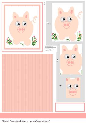 Cute Pig Pyramid Stacker Design Sheet - CUP57382_593 | Craftsuprint