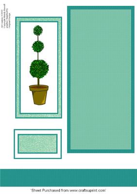 Unisex Topiary Design Topper Sheet with Backing Plate - CUP59713_593 ...