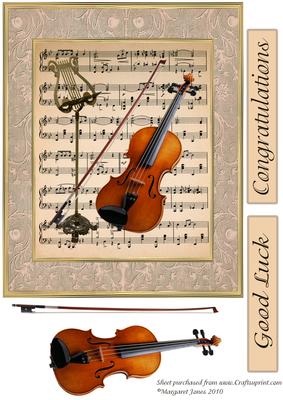 Musical Congratulations/good Luck Quick Card Front - CUP165711_601 ...