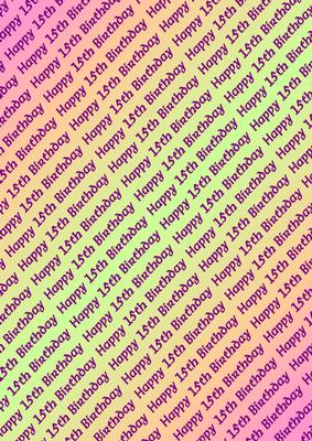 Happy 15th Birthday Background - CUP170961_601 | Craftsuprint