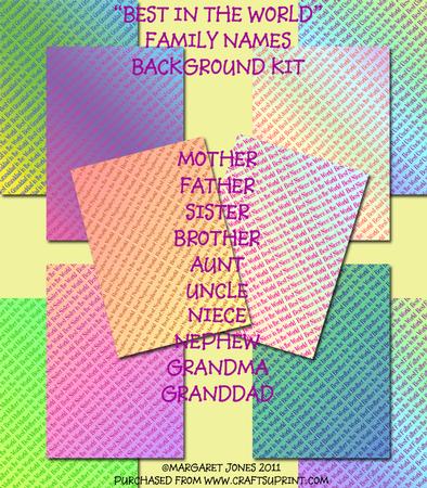 Best in the World - Family Names Backgrounds - CUP178867_601 | Craftsuprint
