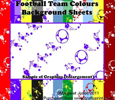 Football Team Colours Background Sheets Kit - CUP285593_601 | Craftsuprint