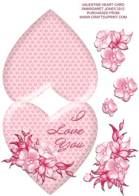 Valentines Day Heart Shaped Card - CUP292478_601 | Craftsuprint