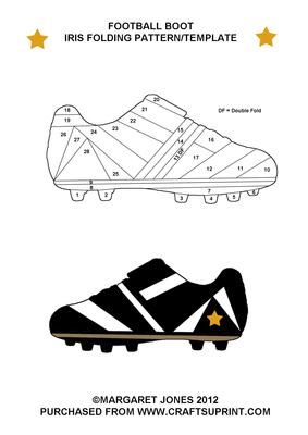 Football Boot Fancy Folding/iris Folding Pattern - CUP302190_601 ...