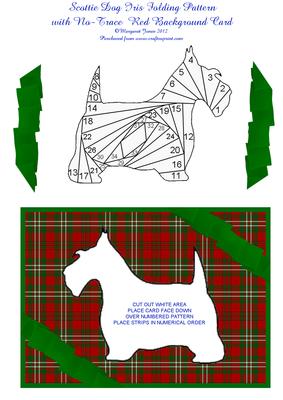 Scottie Dog Iris Folding Pattern with Red Background - CUP313384_601 ...