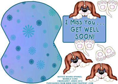 Notice Board Spaniel - Get Well Soon Wobble Card - CUP324624_601 ...