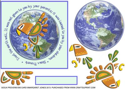 Earth Day/sioux Proverb 6x6 Card Native Eagle - CUP401866_601 ...