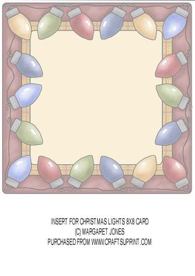 Insert for Christmas Lights 8x8 Card - CUP479641_601 | Craftsuprint