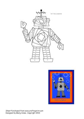 Robot Iris Folding Pattern - CUP52831_601 | Craftsuprint