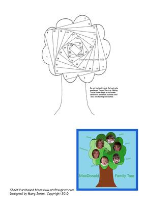 Tree Iris Folding Pattern - CUP52869_601 | Craftsuprint