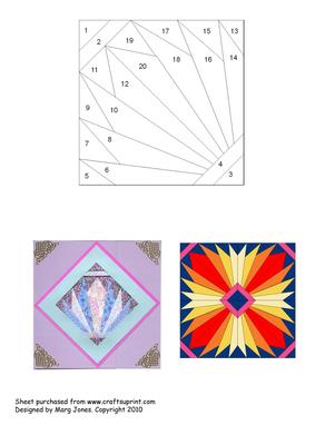 Quilt Square 003 Iris Folding Pattern - CUP53550_601 | Craftsuprint