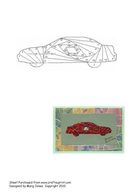 Car Iris Folding Pattern - CUP54375_601 | Craftsuprint