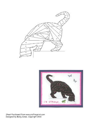 Curious Cat Iris Folding Pattern - CUP54689_601 | Craftsuprint