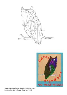 Owl Iris Folding Pattern - CUP57772_601 | Craftsuprint