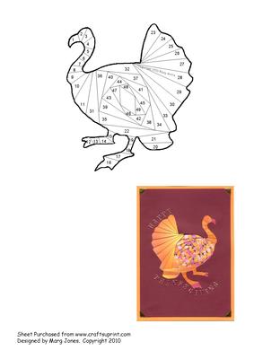 Turkey Iris Folding Pattern - CUP57785_601 | Craftsuprint