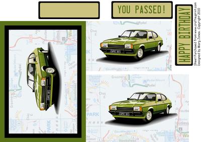 Ford Capri Easy Pyramid Card - CUP65086_601 | Craftsuprint