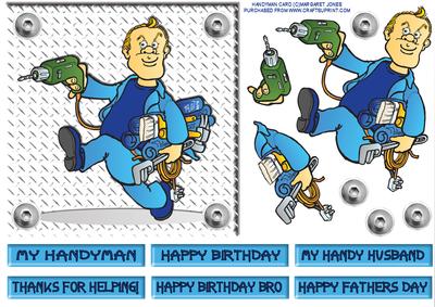 Handyman Card Birthday,thanks, Any Occasion - CUP680738_601 | Craftsuprint