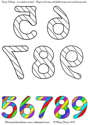 Fancy Folding Numbers 5-9 - CUP70526_601 | Craftsuprint