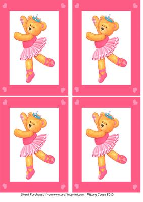 Ballet Bear Sheet 2 Reverse If - 4 Images - CUP77252_601 | Craftsuprint