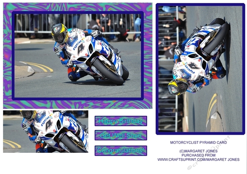 Motorbike Rider Birthday Get Well or Congratulations Card - CUP795637 ...