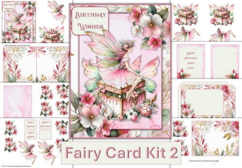 Fairy Card Kit 2 with envelope, inserts and decoupage JPEG and PDF ...