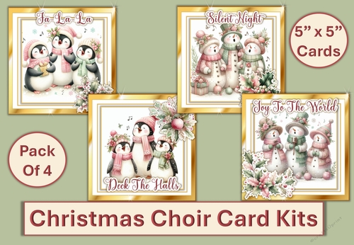 Christmas Choir card kits. Pack of 4 JPEGs and PDF - CUP1340539_120789 ...